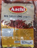 Red chilli long (stem cut) Aachi 250g
